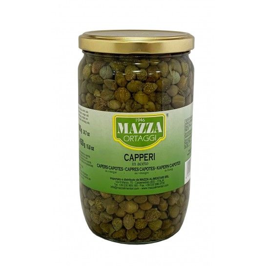 Mazza Capers in wine vinegar 720 gr - Mixitalia / Vini D'italia